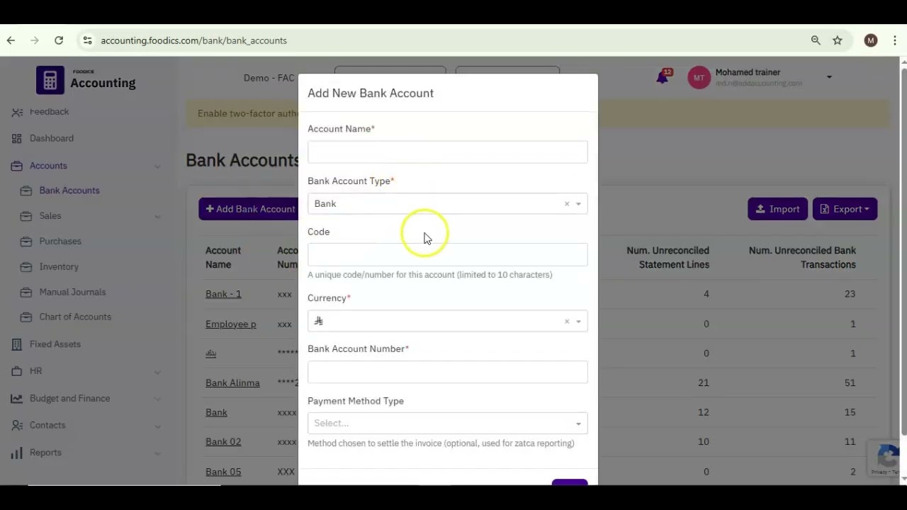 Introduction to Foodics Accounting