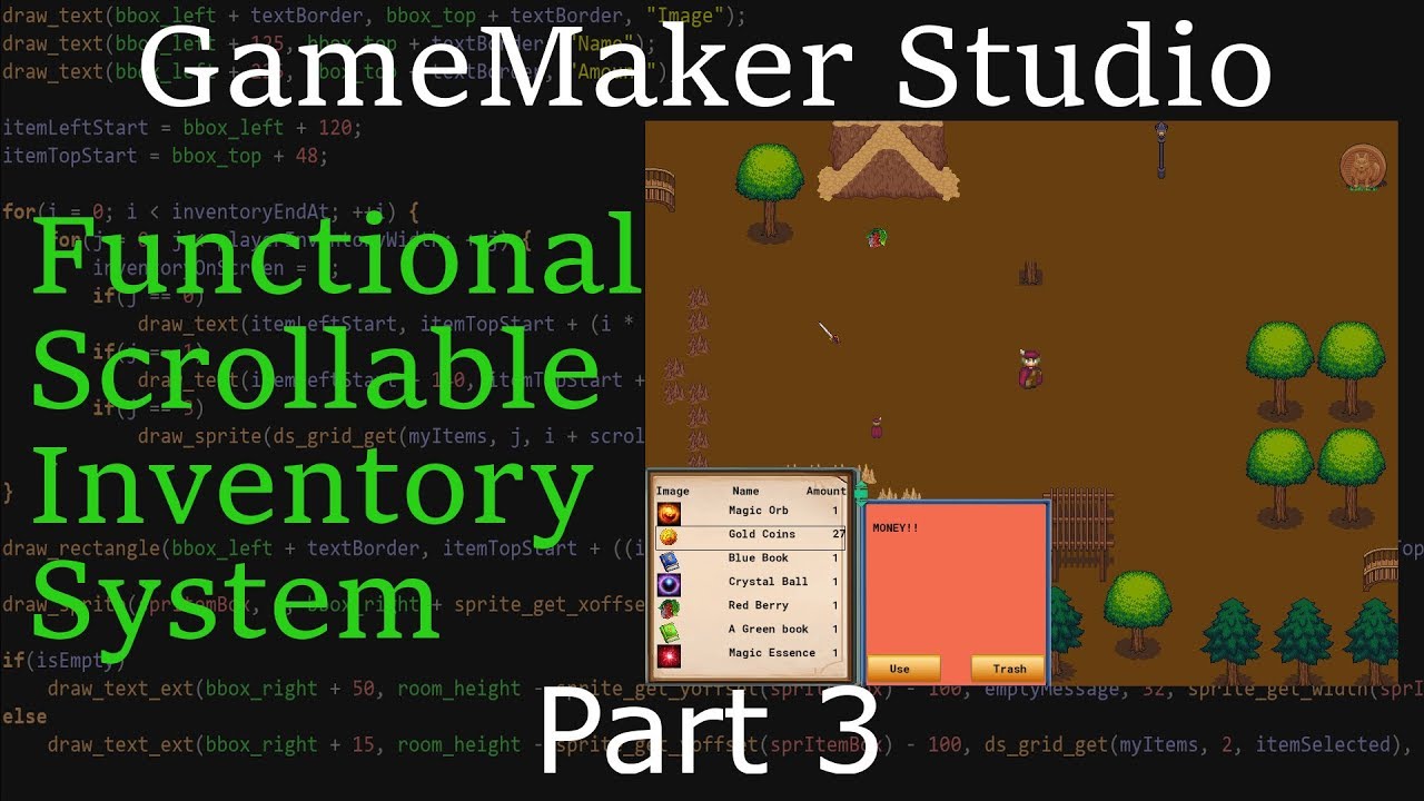 [GameMaker Studio 2]  Inventory System Tutorial - Part 3