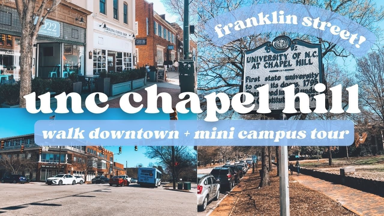 explore chapel hill, north carolina! a walk down franklin street + mini unc campus tour vlog