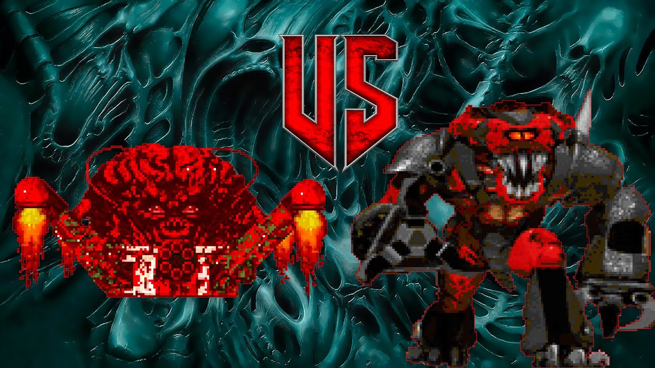 Red Mastermind vs Red Cyberdemon  - Colorful Hell: DOOM MOD (v1.01) - Monster Infighting RETRO ARENA