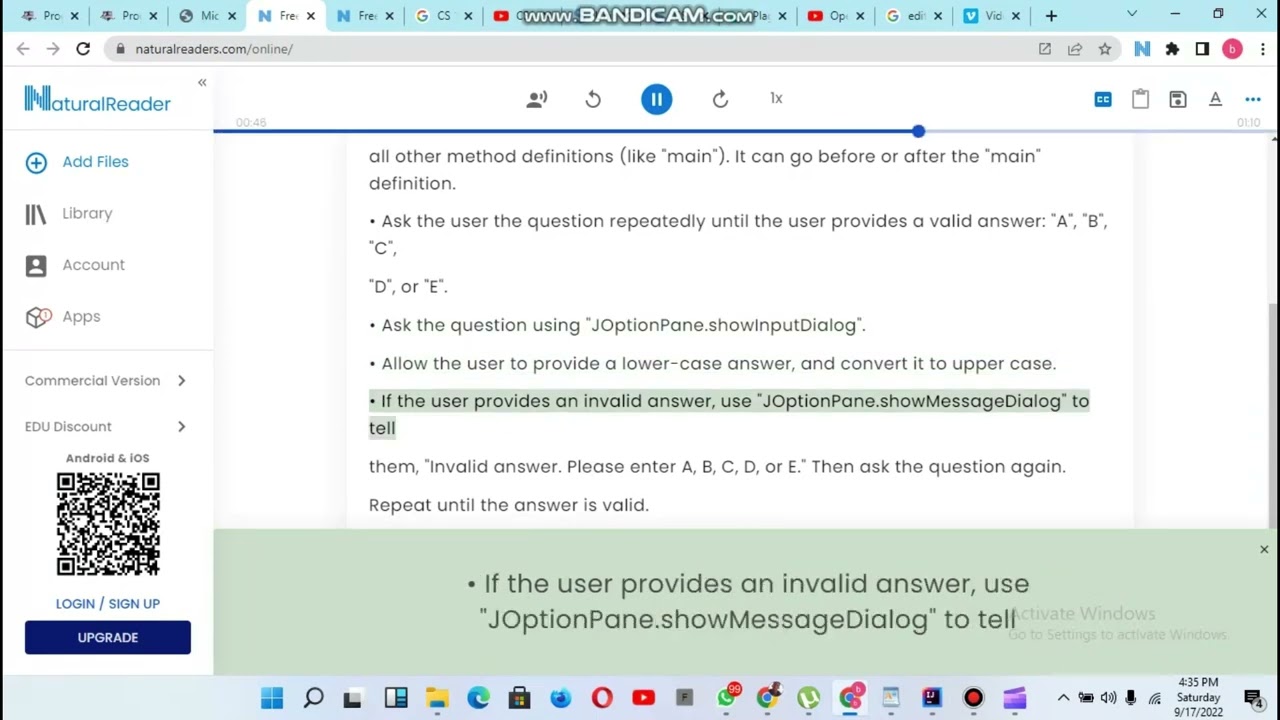 CS 1102-01 Programming 1 Programming Assign. Unit 3 Unit 3 Programming Assignment