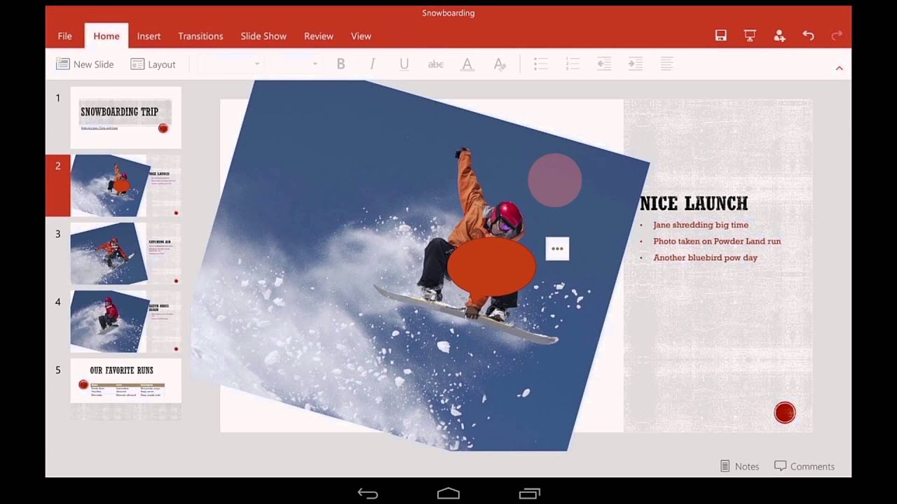 PowerPoint for Android tablet: Getting started