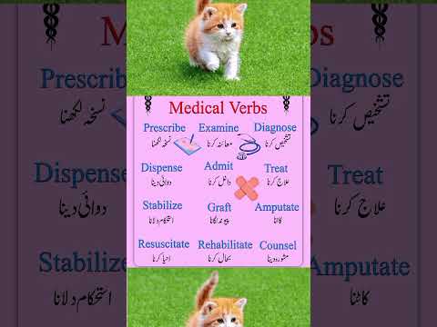 English medical vocabulary with Urdu meanings .