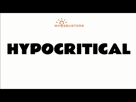 HYPOCRITICAL (adjective) Meaning, Pronunciation and Examples. inSentences