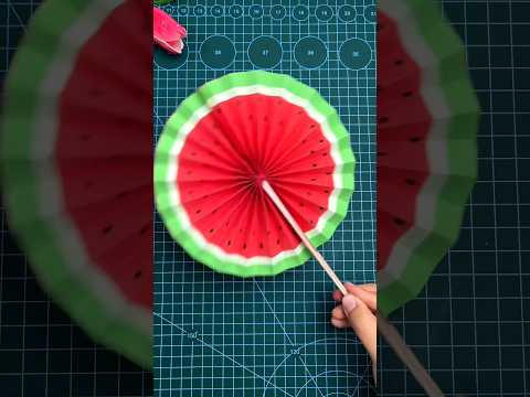 Easy DIY Watermelon Fan with Leftover Popsicle Sticks
