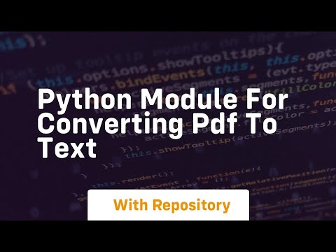 Python module for converting PDF to text