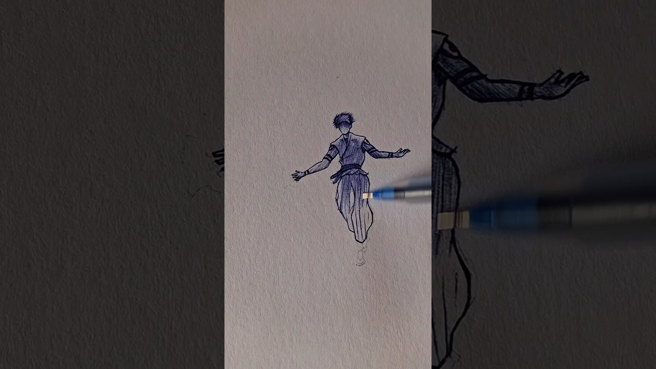 Gojo vs Sukuna - Sketch Drawing | Jujutsu Kaisen #shorts #anime #drawing
