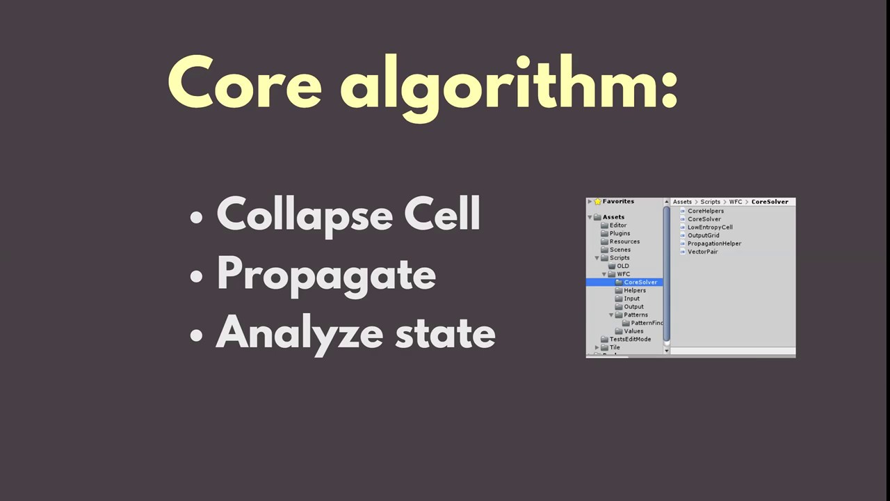 Wave function collapse Tutorial 17 Coding - Core algorithm Part 1