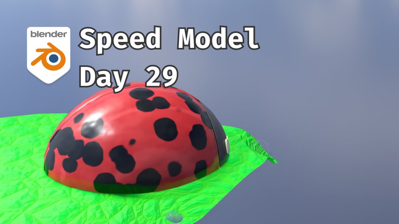 Speed modeling a ladybug in 30 minutes | Blender Speed Modeling.