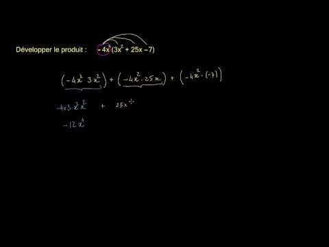 Produit d'un polynôme par un monôme (vidéo) | Khan Academy