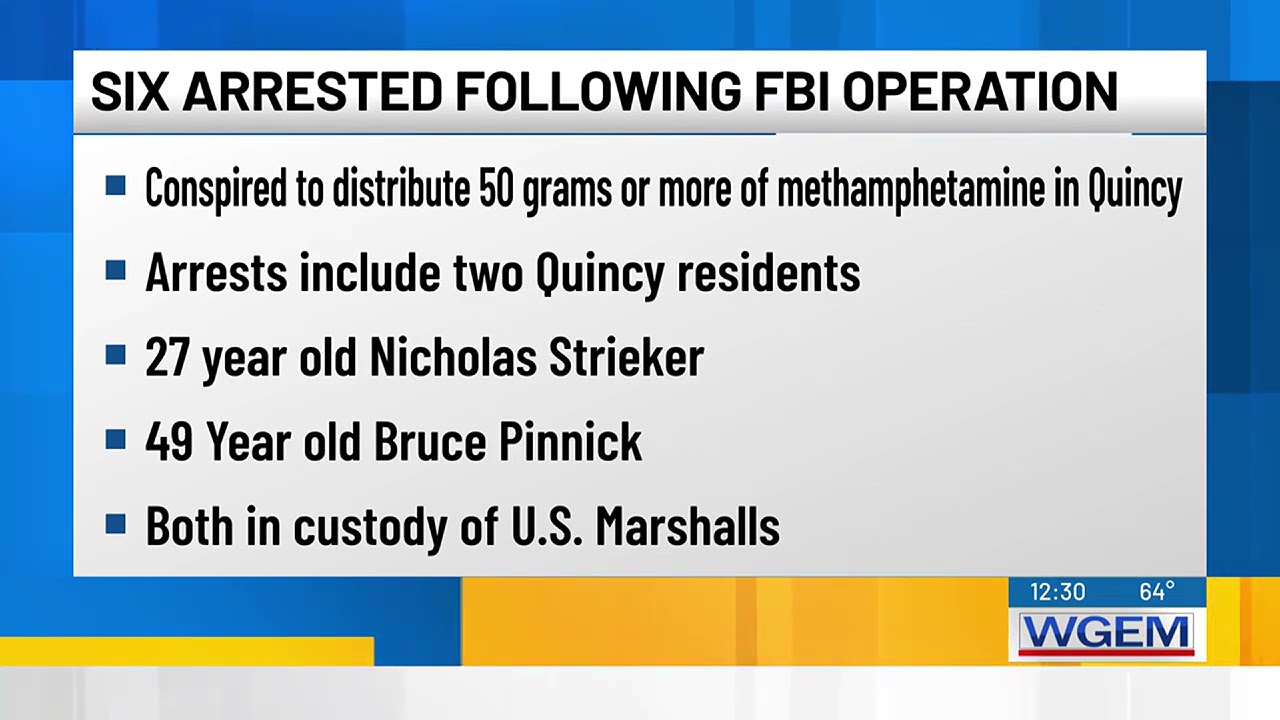Quincy FBI operation nets 6 arrests on drug trafficking charges