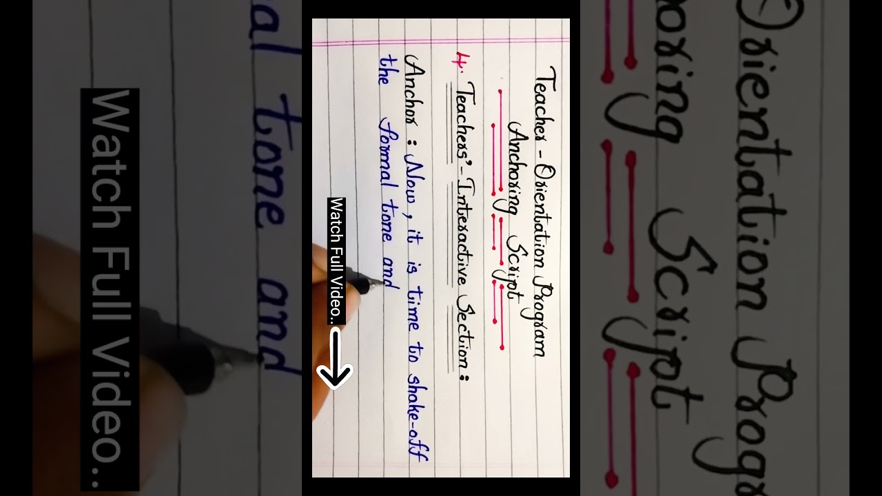 ANCHORING SCRIPT FOR TEACHERS ORIENTATION PROGRAM #TeacherOrientation  #OrientationProgram  #shorts
