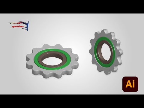 3D Gear Icon Design in Adobe Illustrator || illustrator Tips and Tricks
