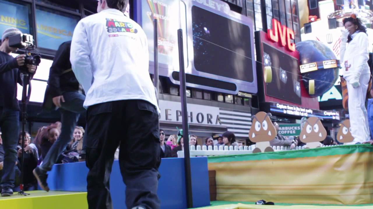 Watch Nintendo Turn Times Square Into Super Mario 3D Land