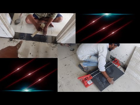 How to black tiles in door install RK manual tiles cutter