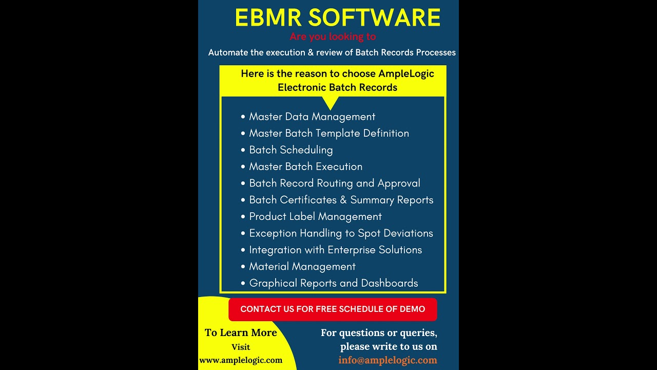 EBMR Software for Pharmaceutical Industry | AmpleLogic