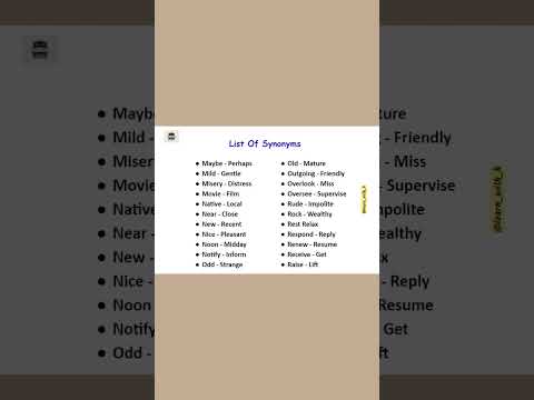 List of Synonyms ๐๐ปโโ๏ธ๐ #english #synonyms #englishvocabulary #spokenenglish #shorts #viral