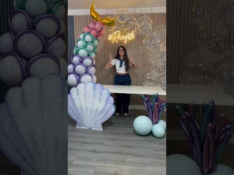 New little mermaid movie. Little mermaid party decoration. Easy little mermaid birthday decor🧜♀️💜