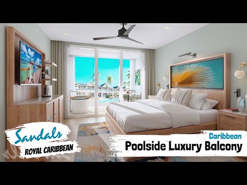 Caribbean Poolside Luxury PL | Sandals Royal Caribbean | Complete Walkthrough Tour & Review 4K