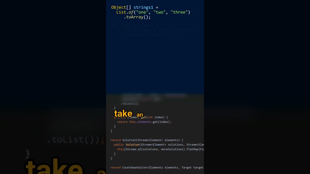 How is the toArray() method working? #javalanguage #javacoding #javatips #coding