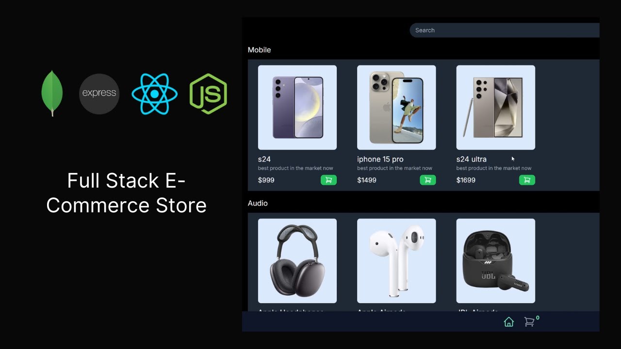 E-Commerce Website with MERN Stack | MongoDB, React, Node