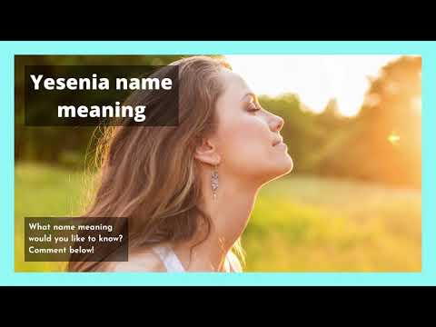 Yesenia name meaning
