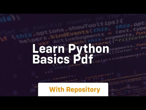 learn python basics pdf