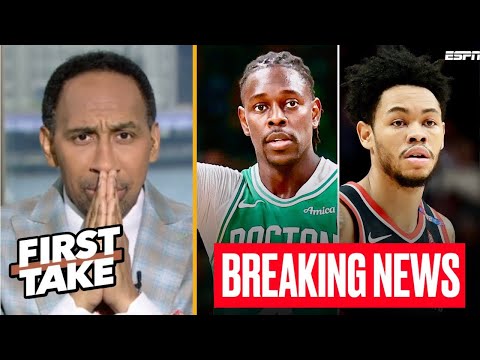 FIRST TAKE | Stephen A stunned as Celtics 'fleeced' Portland in Jrue Holiday trade back to Blazers