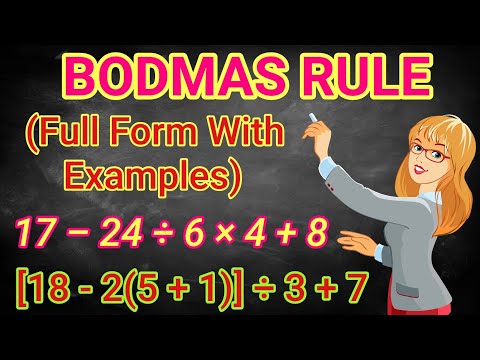 BODMAS Rule in Maths | BODMAS | BODMAS RULE | BODMAS Rule Full Form with Examples | bodmas rule math