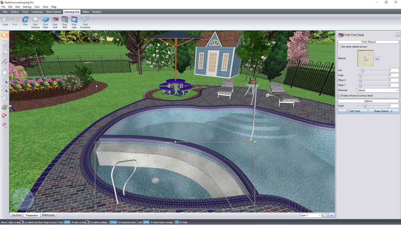 Realtime Landscaping- Adding a Pool Seat *UPDATED
