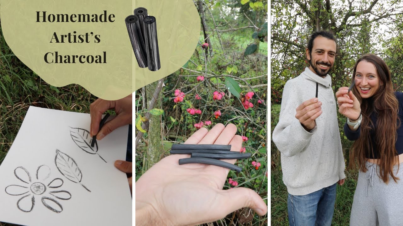 Turn spindle into artist’s charcoal sticks 🌿🔥👩‍🎨