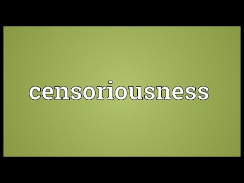 Censoriousness Meaning