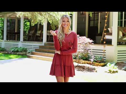 Monogrammed Waffle Dress