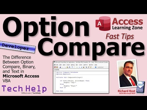 The Difference Between Option Compare Database, Binary, and Text in Microsoft Access VBA