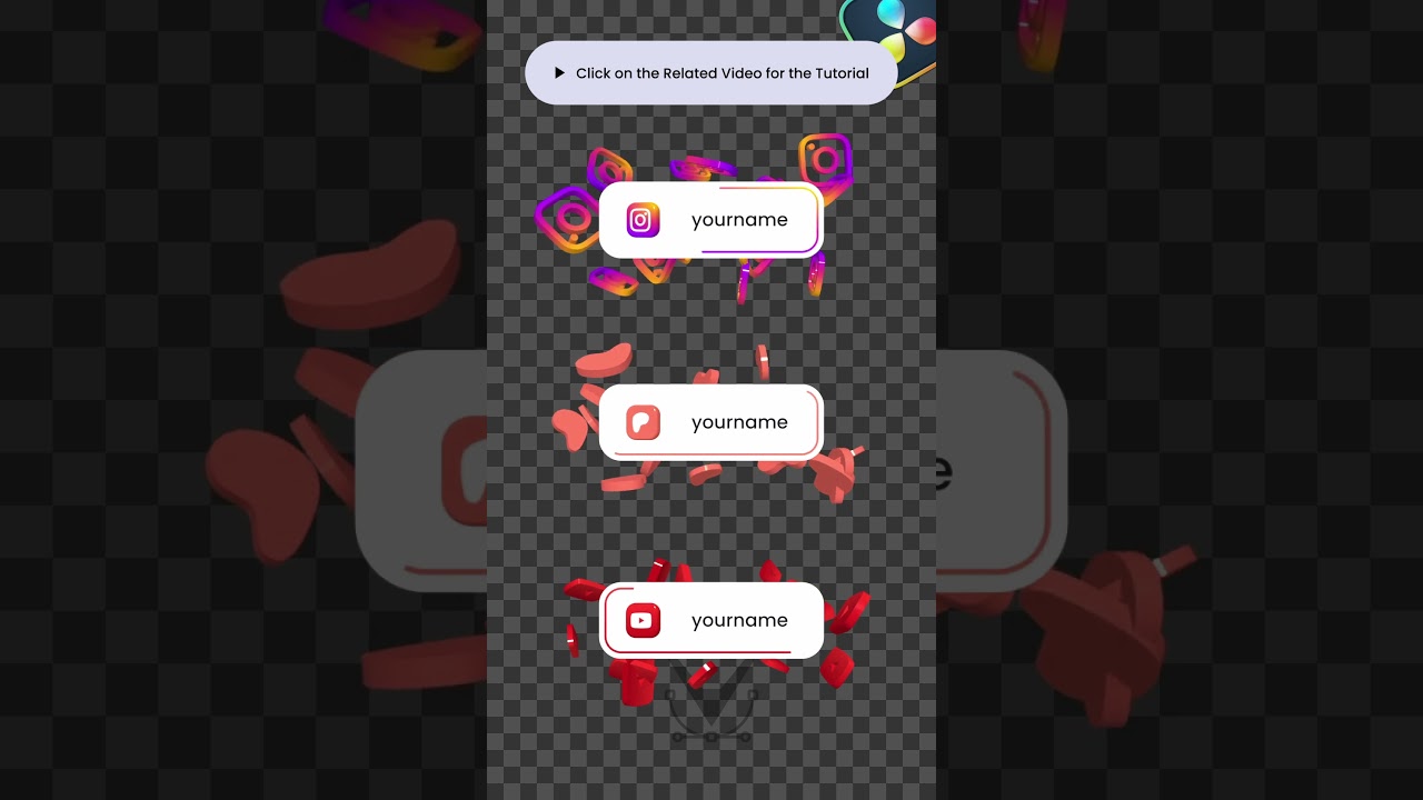 How to Make and Animate 3D Social Media Icons in DaVinci Resolve | Step-by-Step Fusion Tutorial
