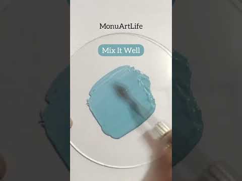 Aqua Blue | Color Mixing Tutorial | MonuArtLife | #painting #YTSHORTS #Shorts #trending #trend