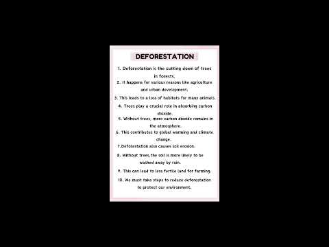Deforestation essay#10 lines on Deforestation