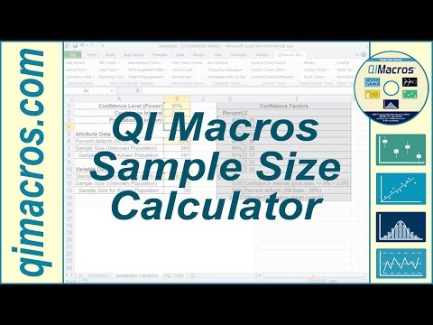 Sample Size Calculator in Excel for Variable and Attribute Data