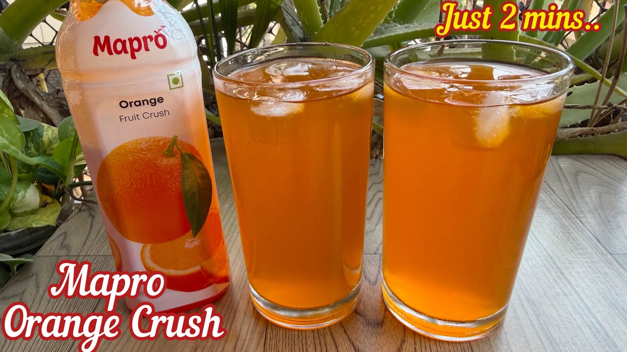 Mapro Orange Fruit Crush Juice Recipe | How to make Instant Orange Juice with Mapro Orange Crush??
