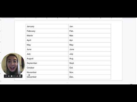 2/25 Language Arts: Abbreviate months of the year