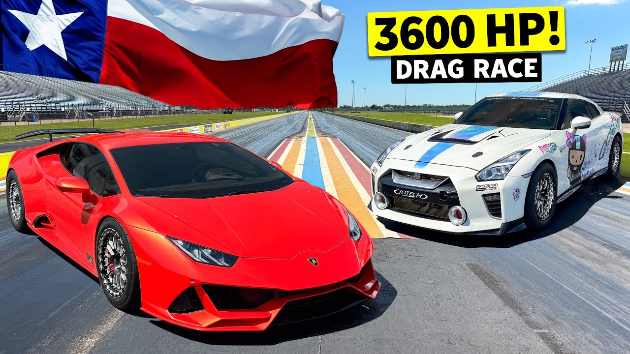 2,000-HP Lamborghini Huracan Drag Races 1,600-HP Nissan GT-R, They're ...