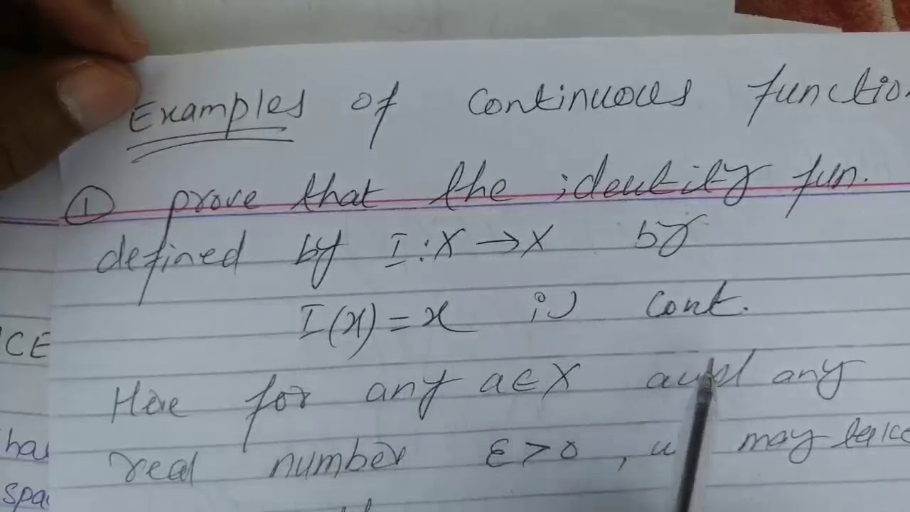 Continuous functions functional analysis examples