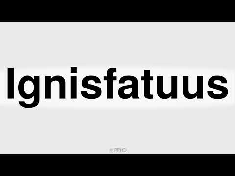 How to Correctly Pronounce Ignisfatuus In English