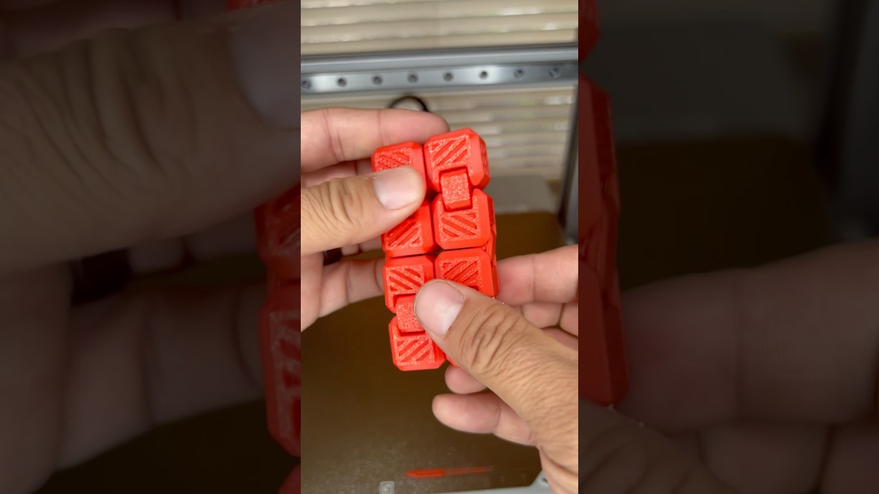 3D printed INFINITY CUBE fidget 🤯 #fidgettoys #3dprinted #3dprinting #toys #3dprintingideas #fidget