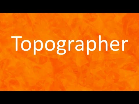 How to correctly pronounce "Topographer". (Hindi and English, Meaning and usage in the Description)