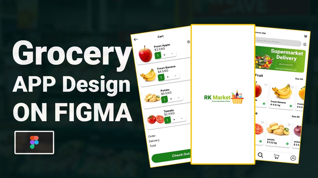 Grocery App Design in Figma | Daily UI Design Challenge Tutorial