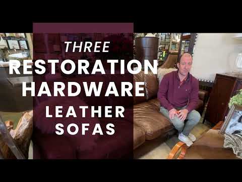 Restoration Hardware Leather Sofas at Nest