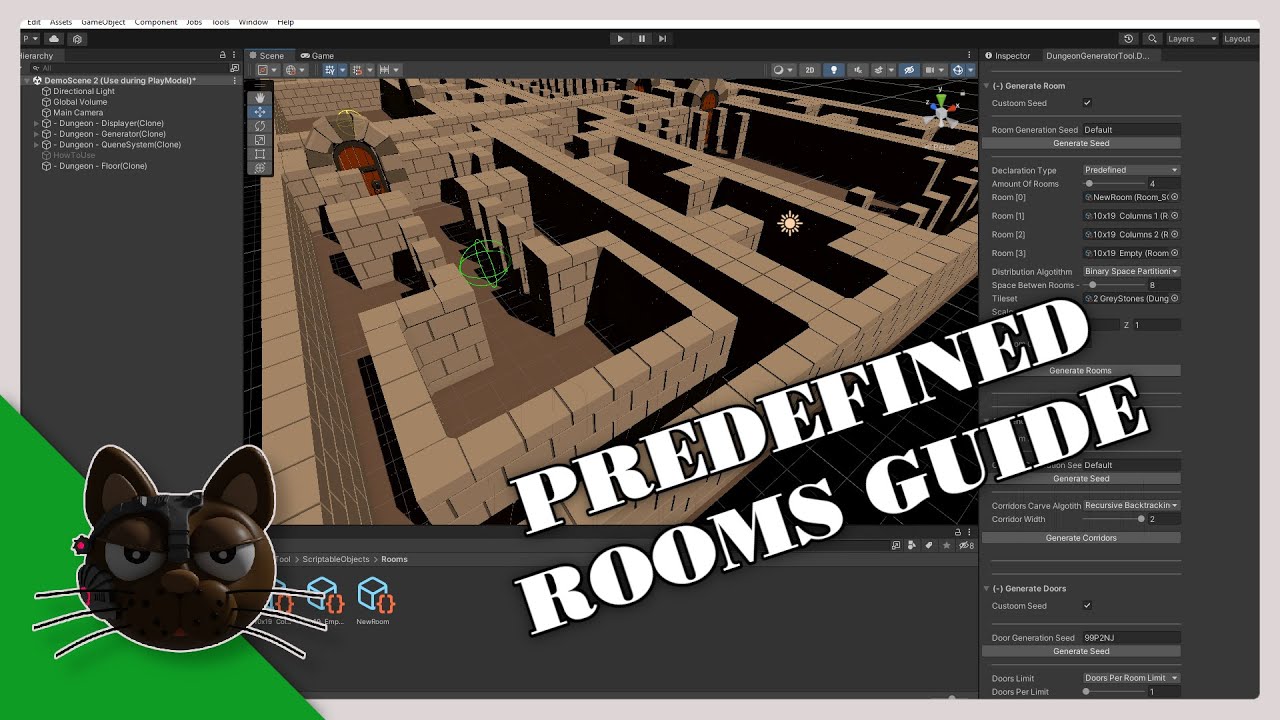 Dungeon Generator Tool - Adding predefined rooms guide