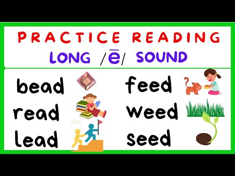 READING WORDS with LONG /E/ SOUND / PHONICS / for KINDER, GRADE ONE, and TEACHERS & PARENTS
