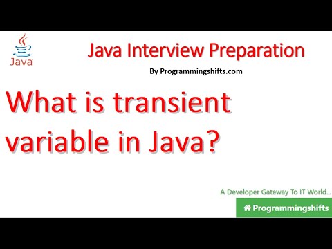 What is transient variable in Java?